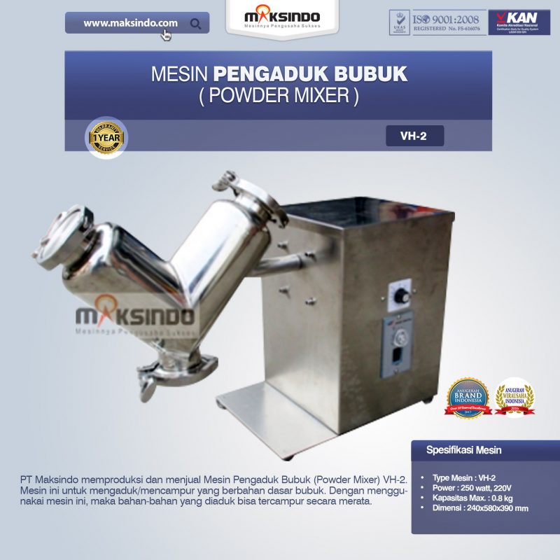 Mesin Pengaduk Bubuk (Powder Mixer) VH-2 Toko Mesin Maksindo