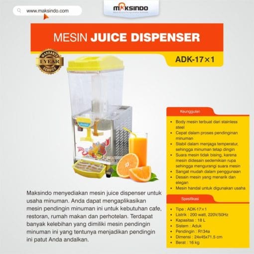 Mesin Juice Dispenser (ADK-17x1) Toko Mesin Maksindo