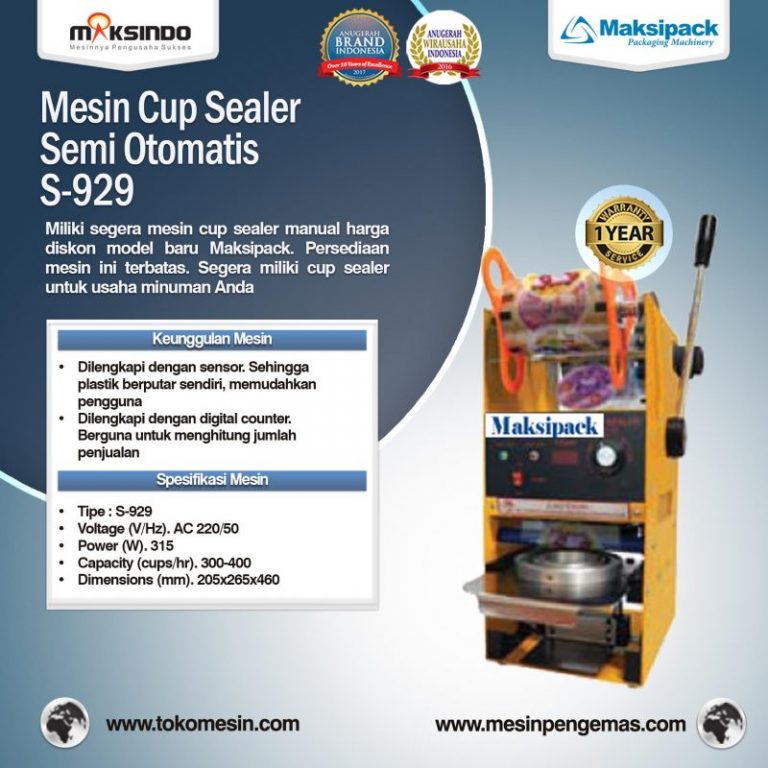 Mesin Cup Sealer Otomatis MSP-CPS9A - Toko Mesin Maksindo