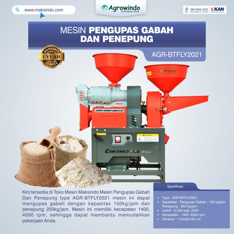 Mesin Pengupas Gabah Dan Penepung AGR-BTFLY2021 - Toko Mesin Maksindo