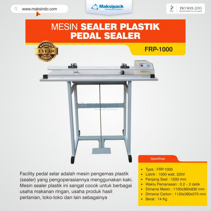 Mesin Sealer Plastik Pedal Sealer FRP-1000 - Toko Mesin Maksindo