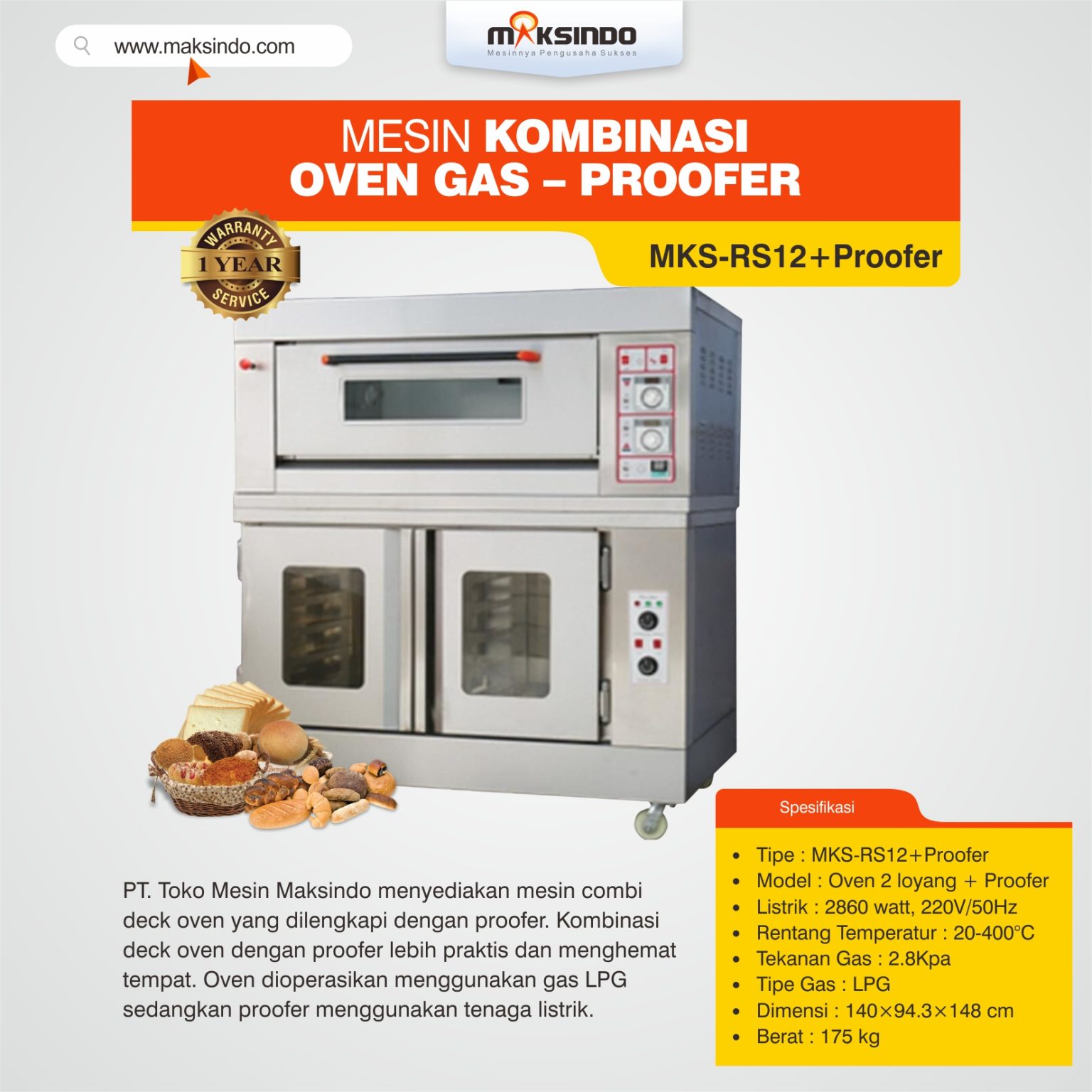Daftar Harga Mesin Proofer Pengembang Roti Terbaru Maksindo