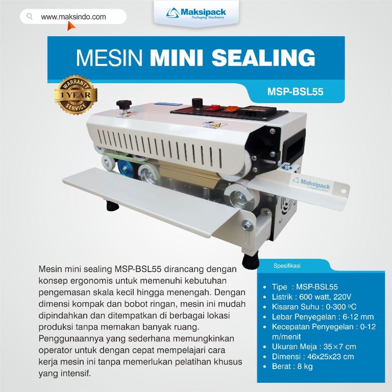 Mesin Mini Sealing MSP-BSL55 - Toko Mesin Maksindo