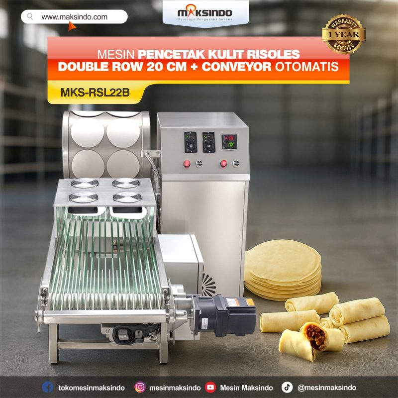 Mesin Pencetak Kulit Lumpia, dan Risoles (MKS-RSL22B) – Double Row 20 ...